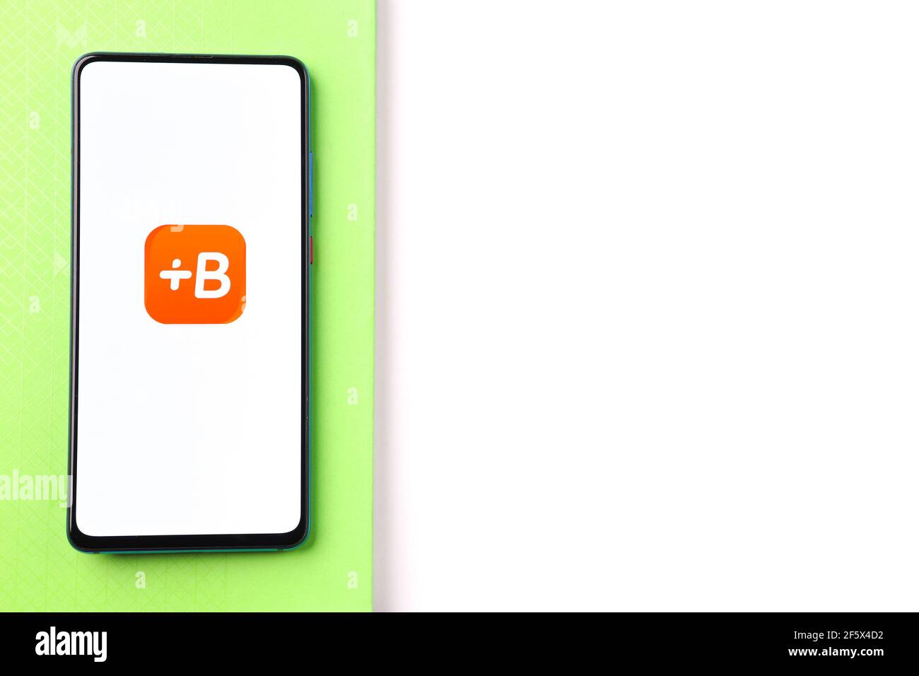 Assam, india - March 30, 2021 : Babbel logo on phone screen stock image ...