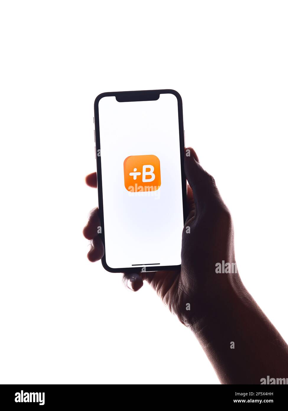 Assam, india - March 30, 2021 : Babbel logo on phone screen stock image ...