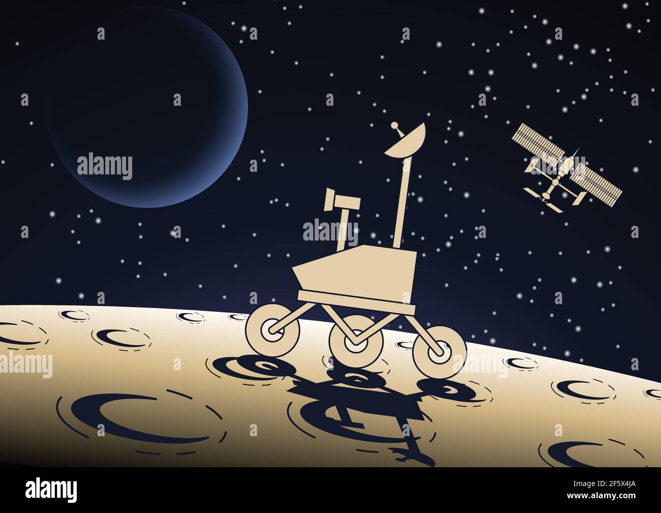 Cartoon Moon Surface