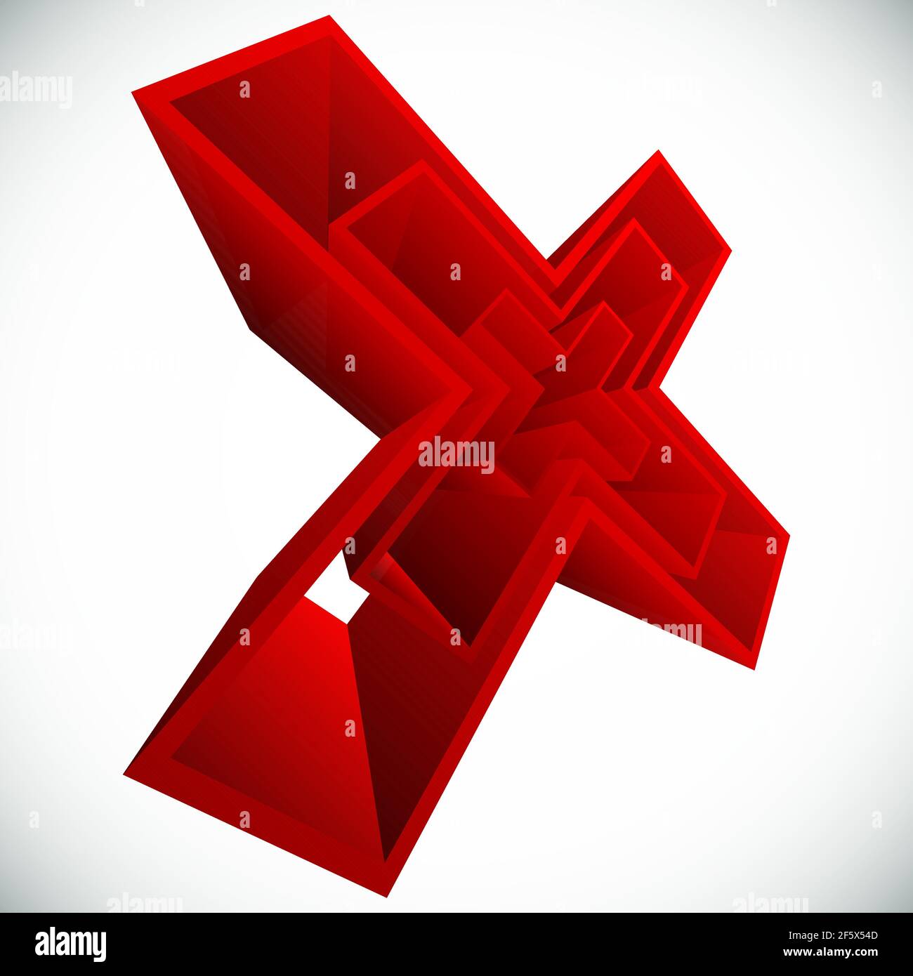 Cross sign, symbol. Letter X Graphics — Stock vector illustration ...