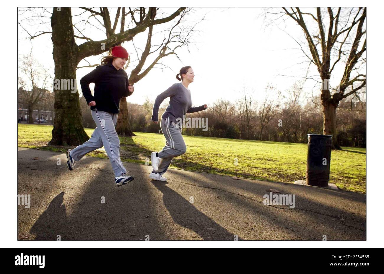 Lizzy Heathcote and Hero Brown run in Highbury Fields.pic David ...