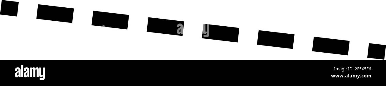 Horizontal dashed, segmented lines design shape element — Stock vector ...