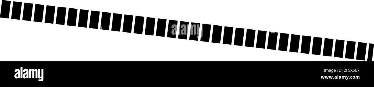 Horizontal dashed, segmented lines design shape element — Stock vector ...