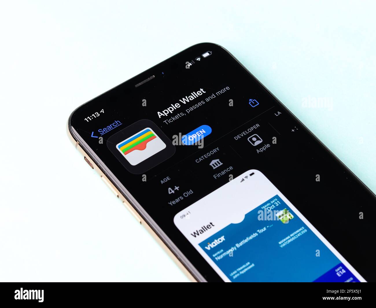 Assam, india - March 30, 2021 : Apple Walle‪t logo on phone screen ...