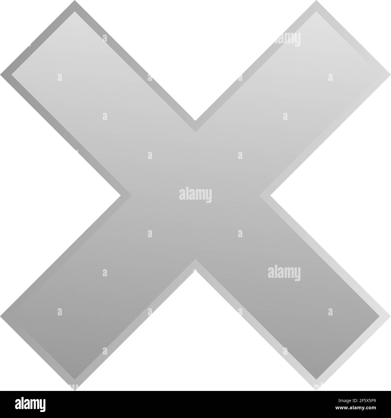 Cross sign, symbol. Letter X Graphics — Stock vector illustration ...