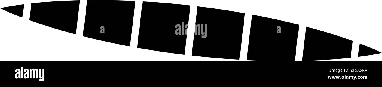 Horizontal dashed, segmented lines design shape element — Stock vector ...