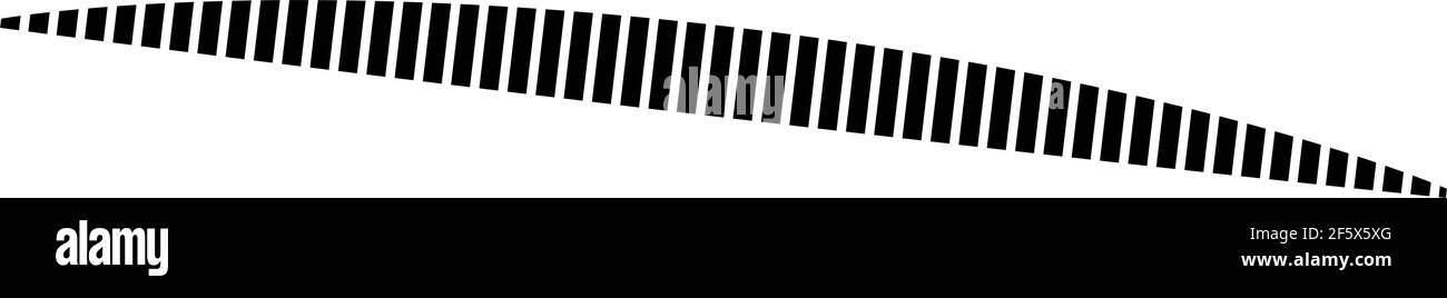 Horizontal dashed, segmented lines design shape element — Stock vector ...