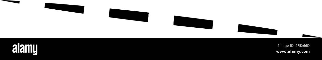 Horizontal dashed, segmented lines design shape element — Stock vector ...