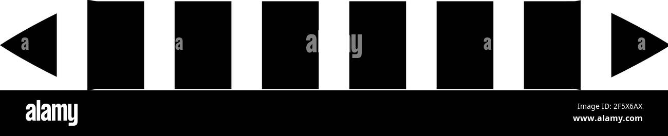 Horizontal dashed, segmented lines design shape element — Stock vector ...