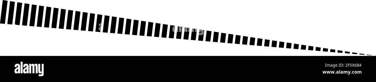 Horizontal dashed, segmented lines design shape element — Stock vector ...