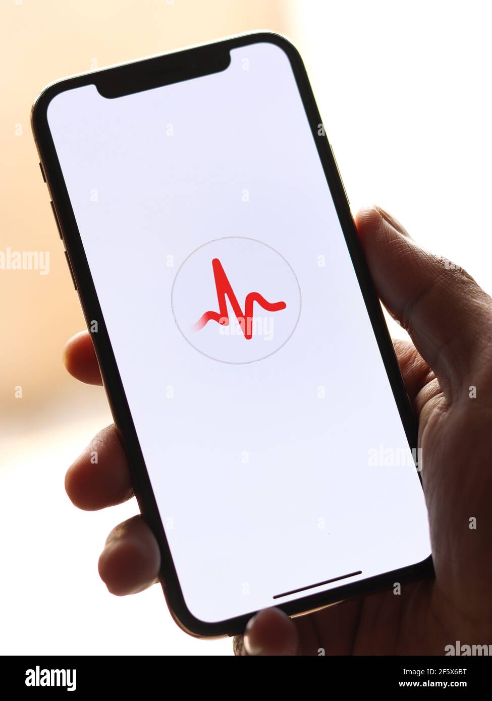 Assam, india - March 30, 2021 : Apple ECG logo on phone screen stock ...