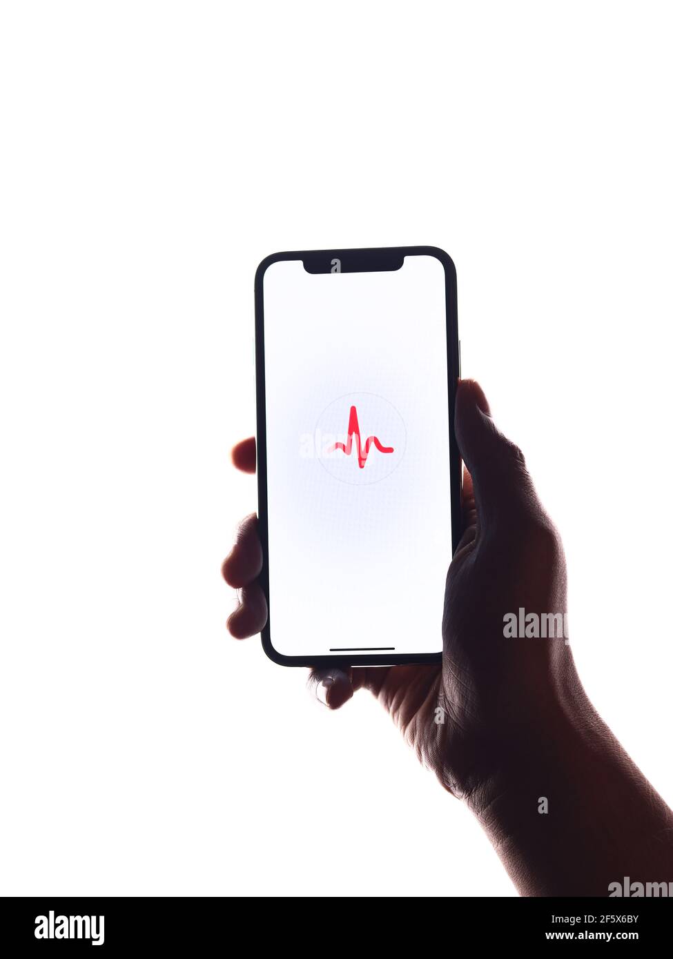 Assam, india - March 30, 2021 : Apple ECG logo on phone screen stock ...