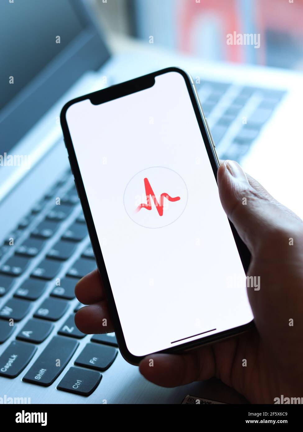 Assam, india - March 30, 2021 : Apple ECG logo on phone screen stock ...