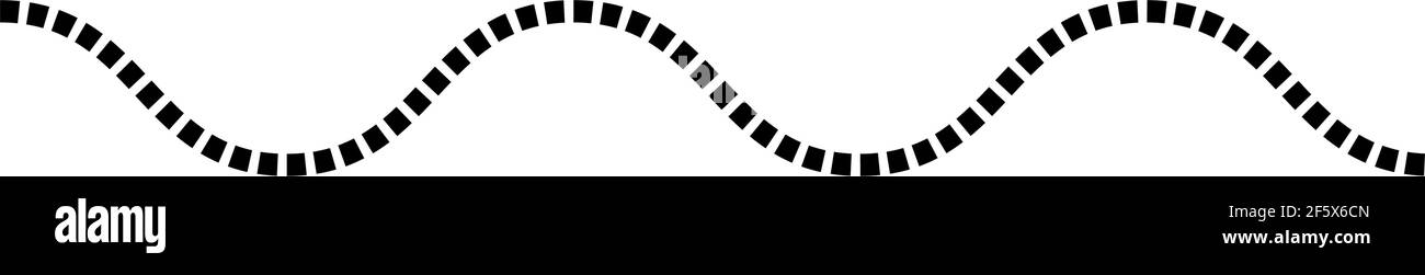 Wavy, waving billowy zig-zag, criss cross dashed lines — Stock vector ...