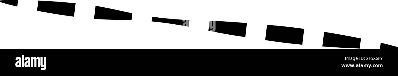 Horizontal dashed, segmented lines design shape element — Stock vector ...