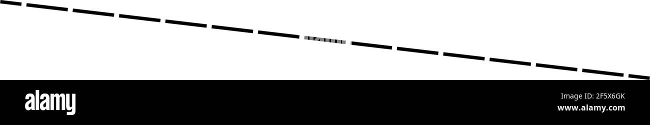 Horizontal dashed, segmented lines design shape element — Stock vector ...