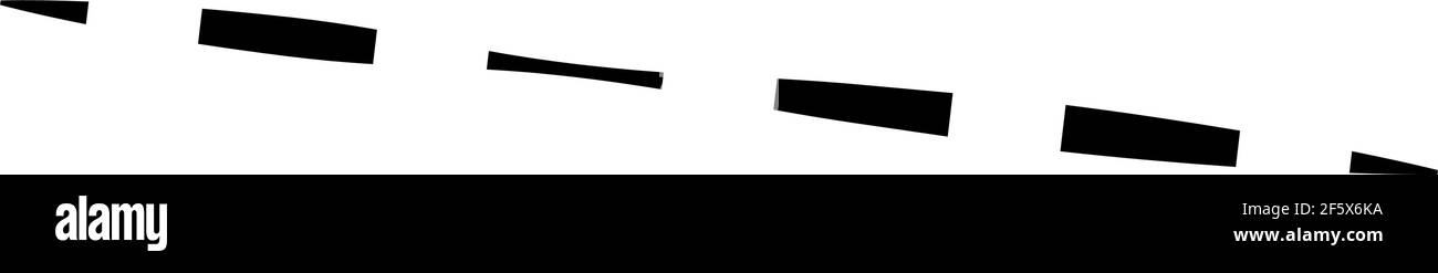 Horizontal dashed, segmented lines design shape element — Stock vector ...