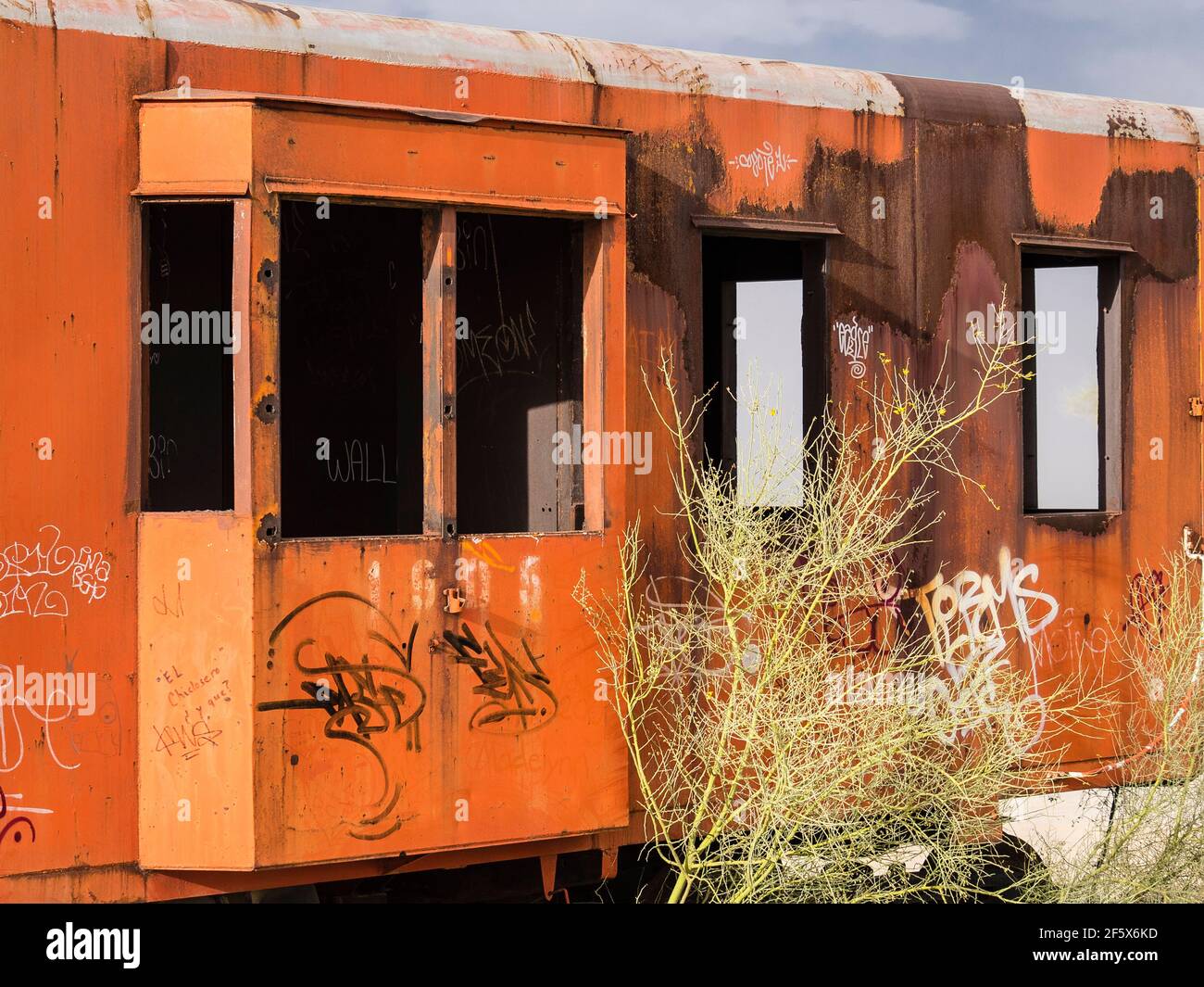 Abandoned caboose railroad car from Kaiser Steel private railroad in ...