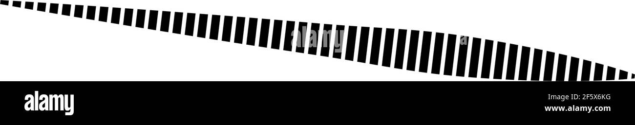 Horizontal dashed, segmented lines design shape element — Stock vector ...