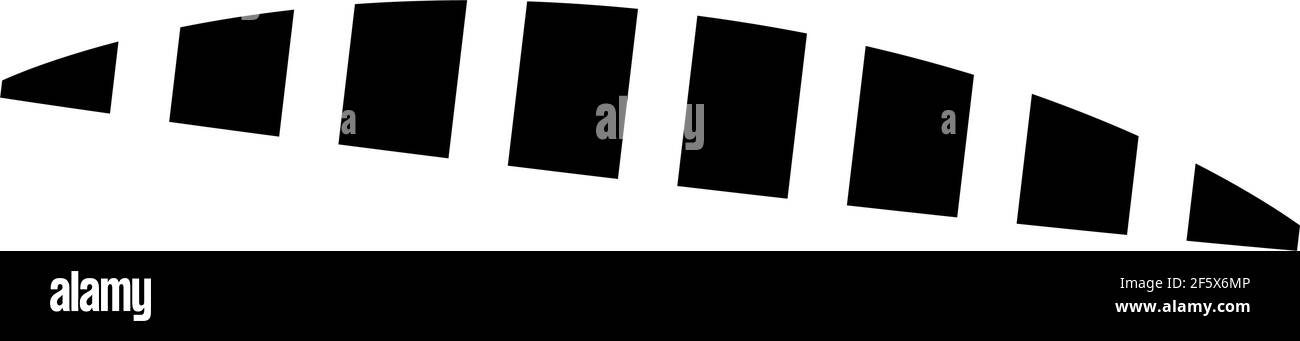 Horizontal dashed, segmented lines design shape element — Stock vector ...