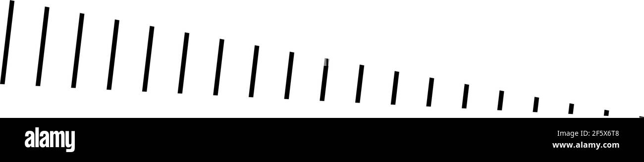 Horizontal dashed, segmented lines design shape element — Stock vector ...