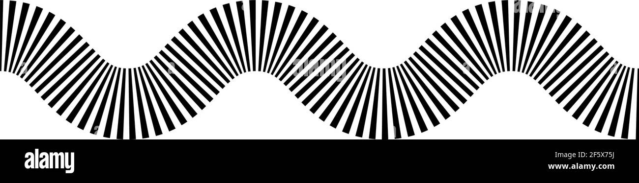 Wavy, waving billowy zig-zag, criss cross dashed lines — Stock vector ...