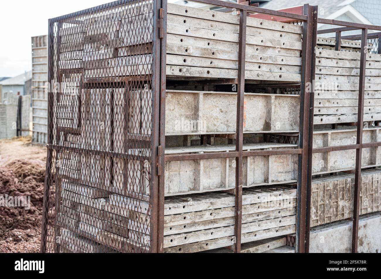 Removable concrete forms used in the construction industry for forming ...