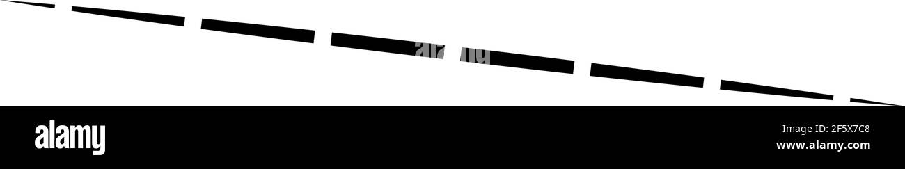 Horizontal dashed, segmented lines design shape element — Stock vector ...