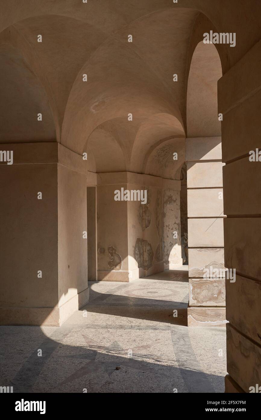 Prague, Czech Republic - March 26, 2021 - Grebovka park- The Grotta ...