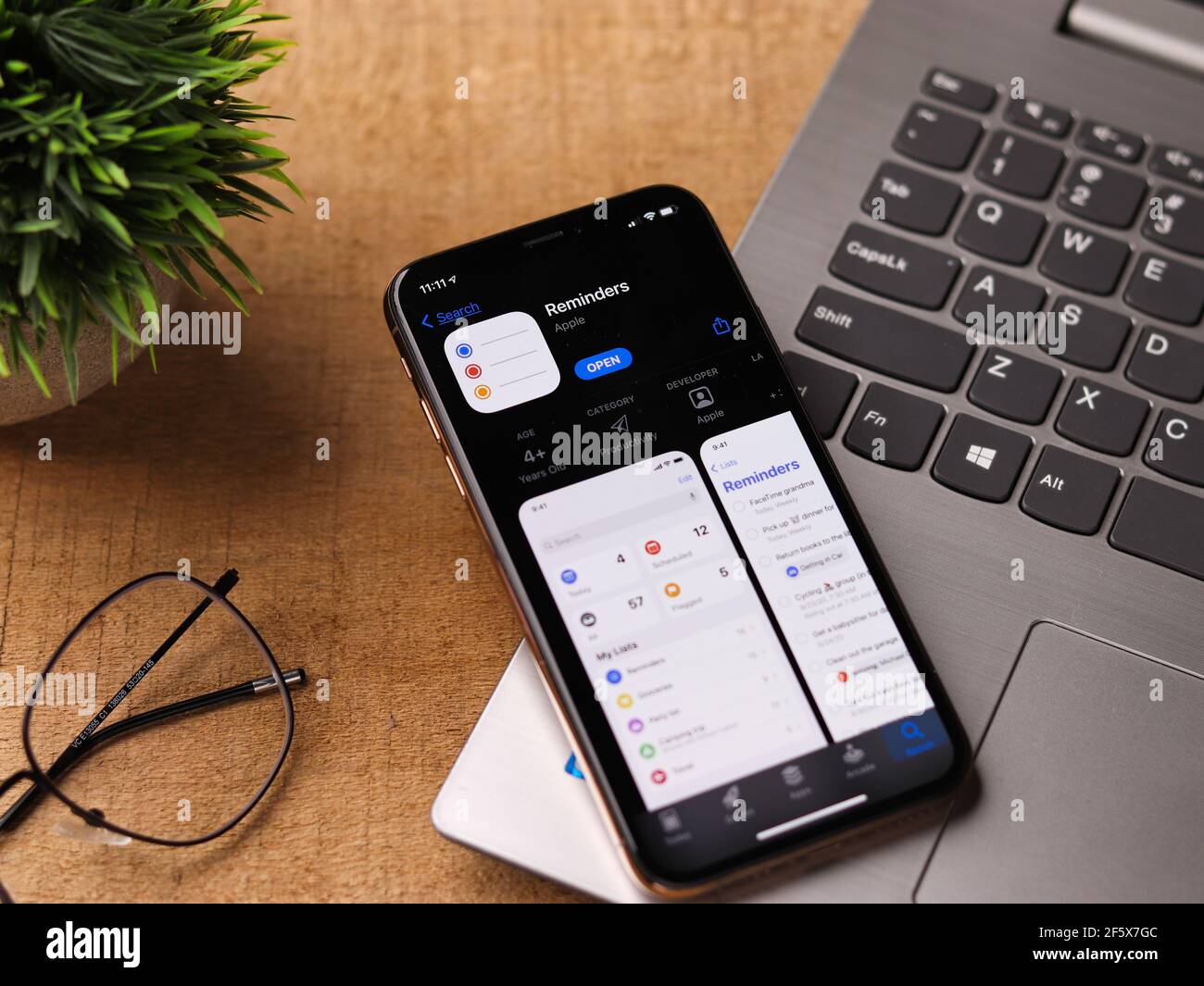 Assam, india - March 30, 2021 : Apple Reminders logo on phone screen ...