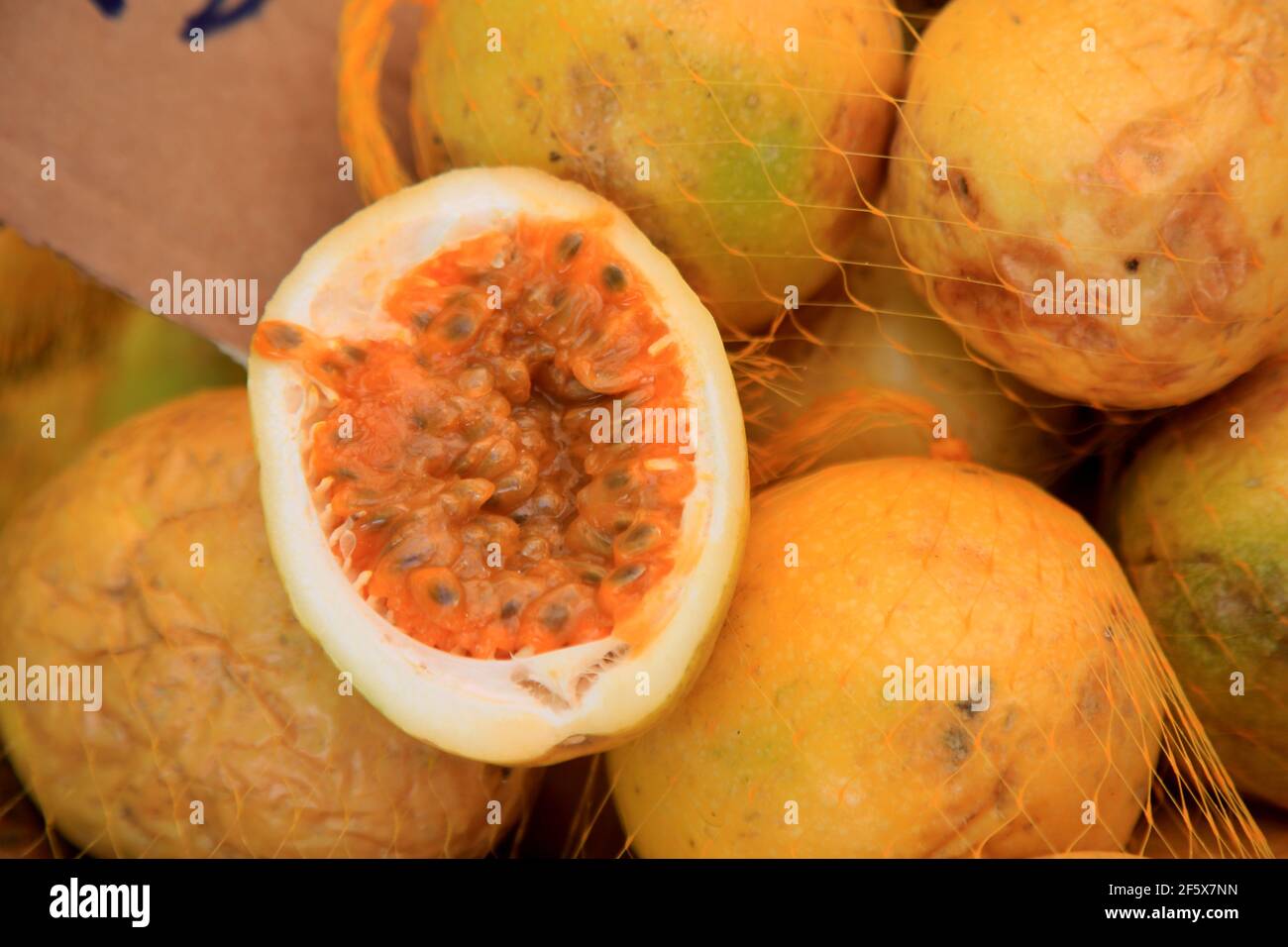 salvador, bahia, brazil - january 27, 2021: passion fruit for sale at ...