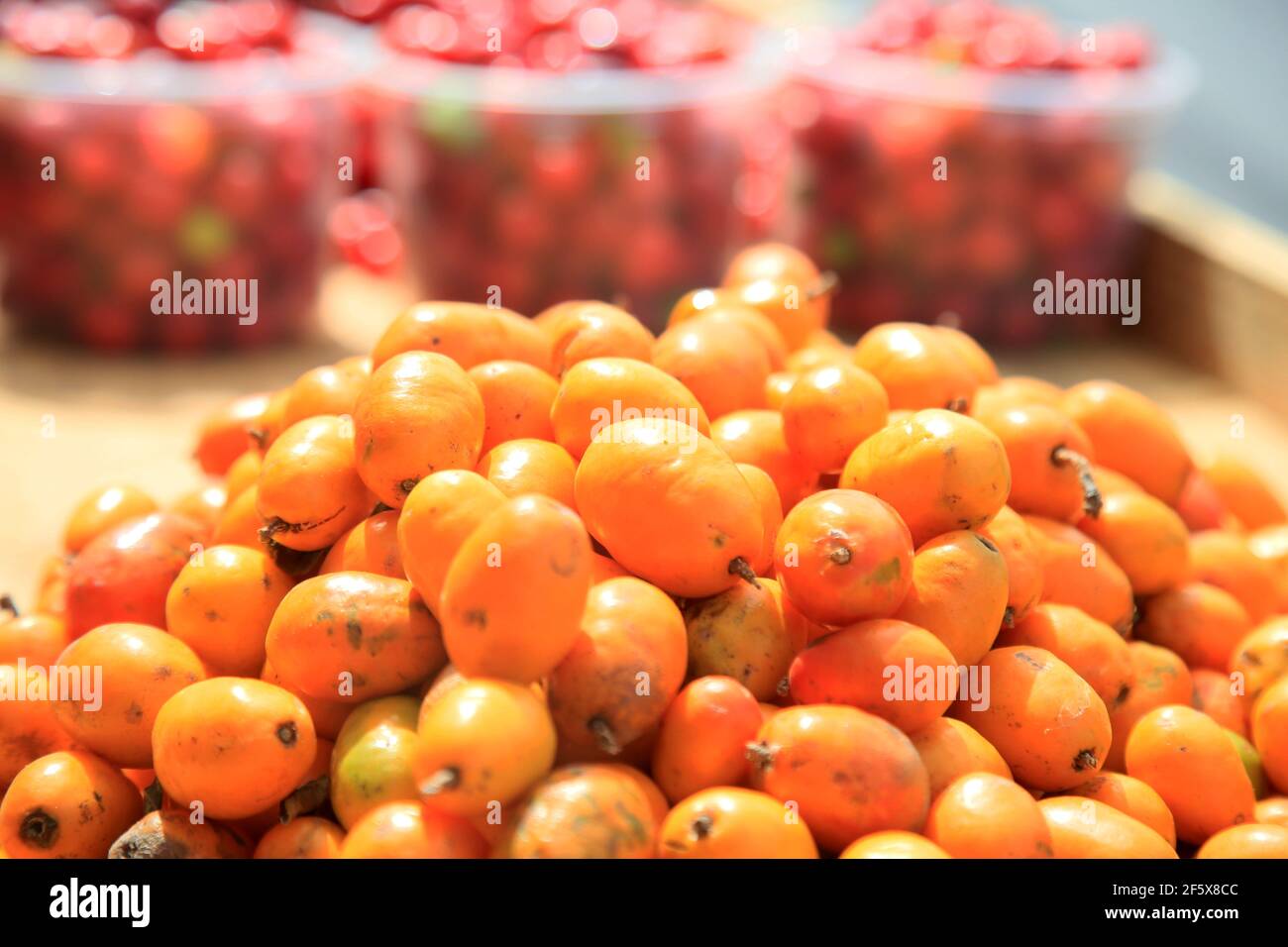 salvador, bahia, brazil - january 27, 2021: caja fruits for sale at the ...