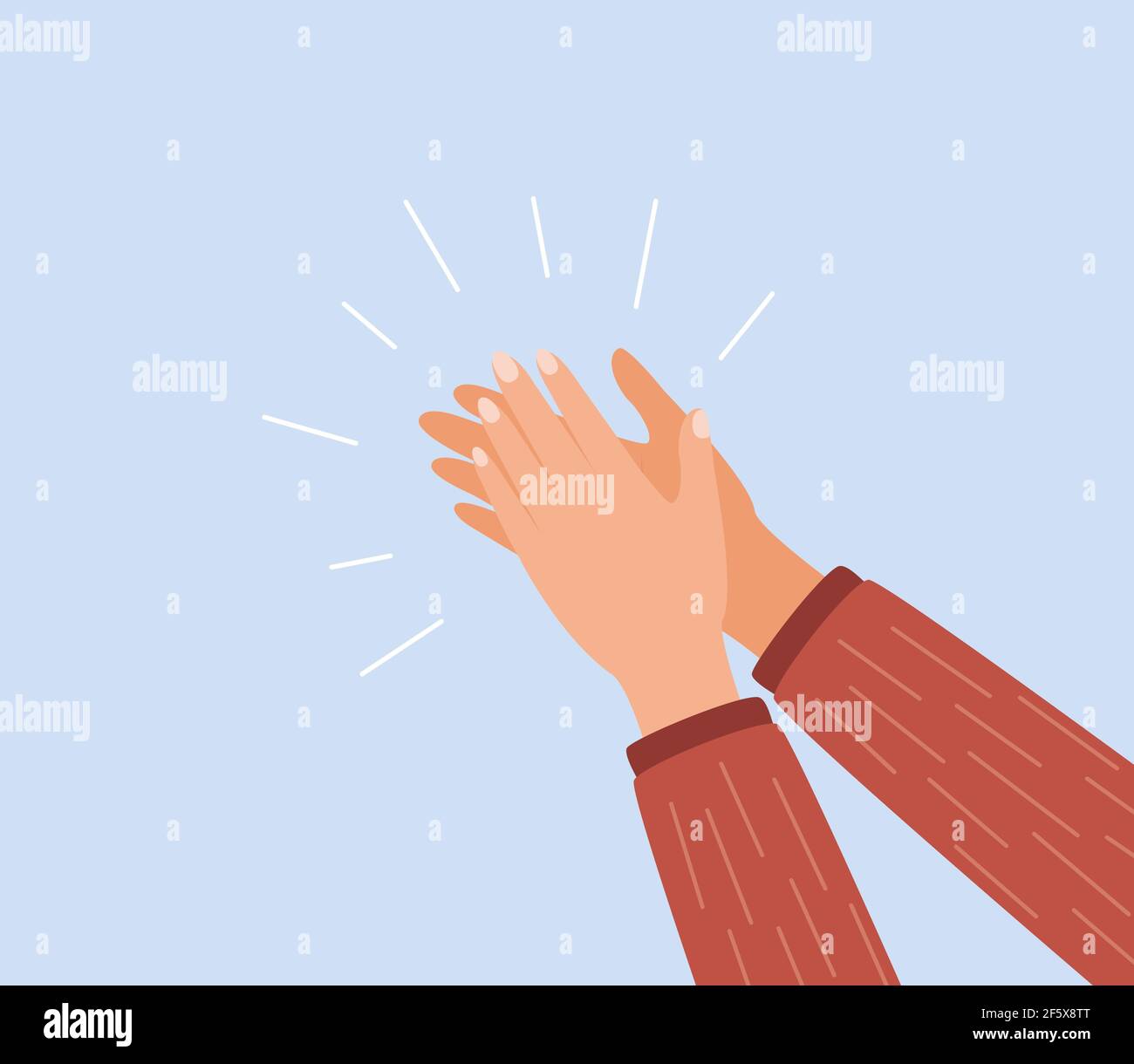 Human hands clapping. Applauding hands. Expression of approval, admiration, support, gratitude ...