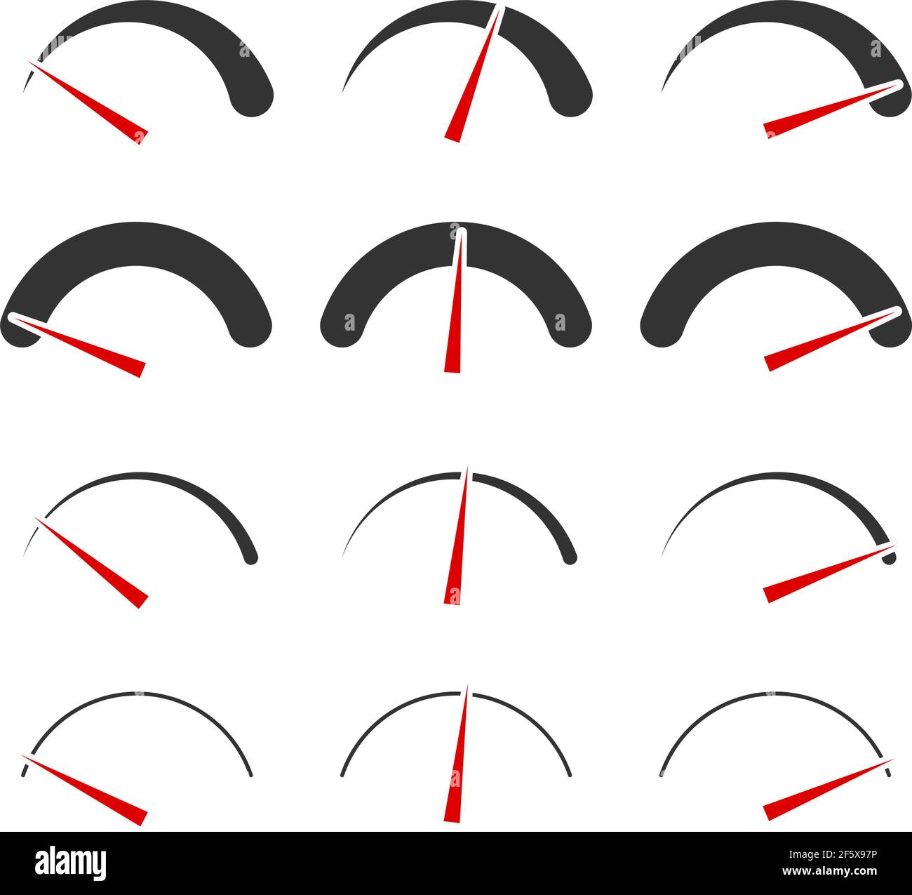 Dial, meter gauge vector illustration. Measurement, level, performance ...