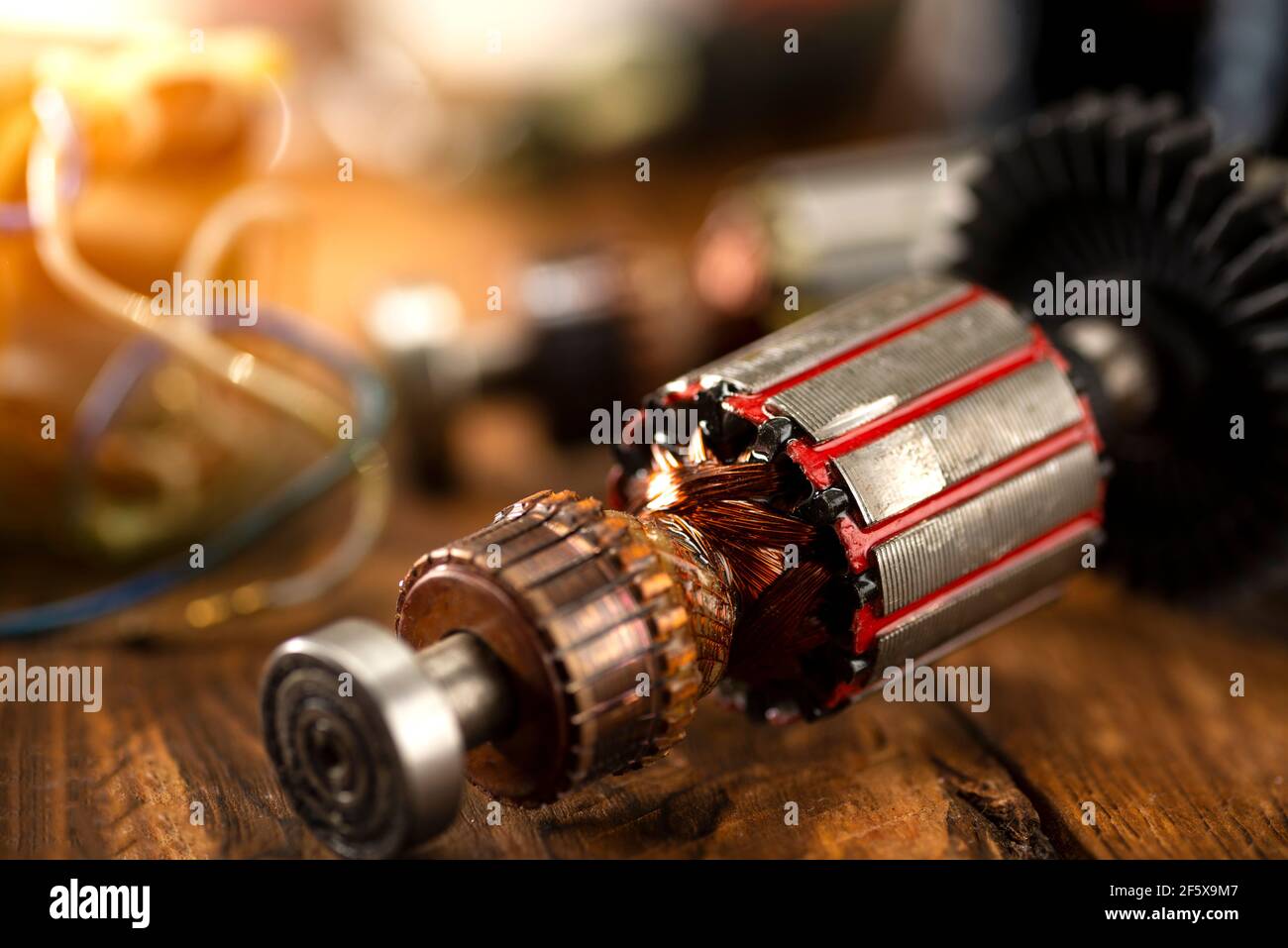 Power tool repair. Details of electrical appliance and repair tools on ...