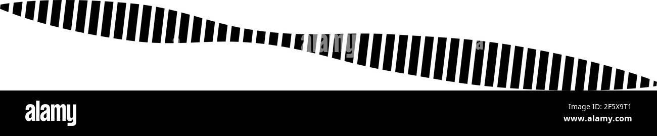 Horizontal dashed, segmented lines design shape element — Stock vector ...