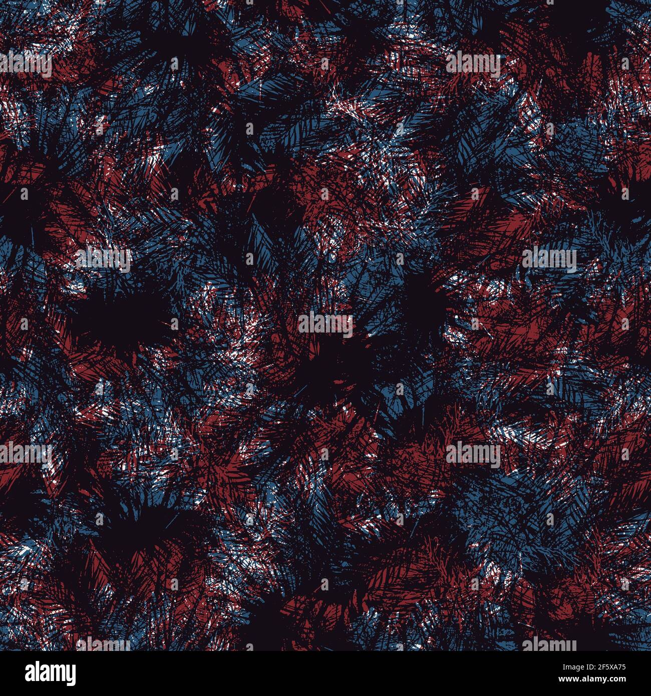 Seamless tropical pattern in red blue black white Stock Photo - Alamy