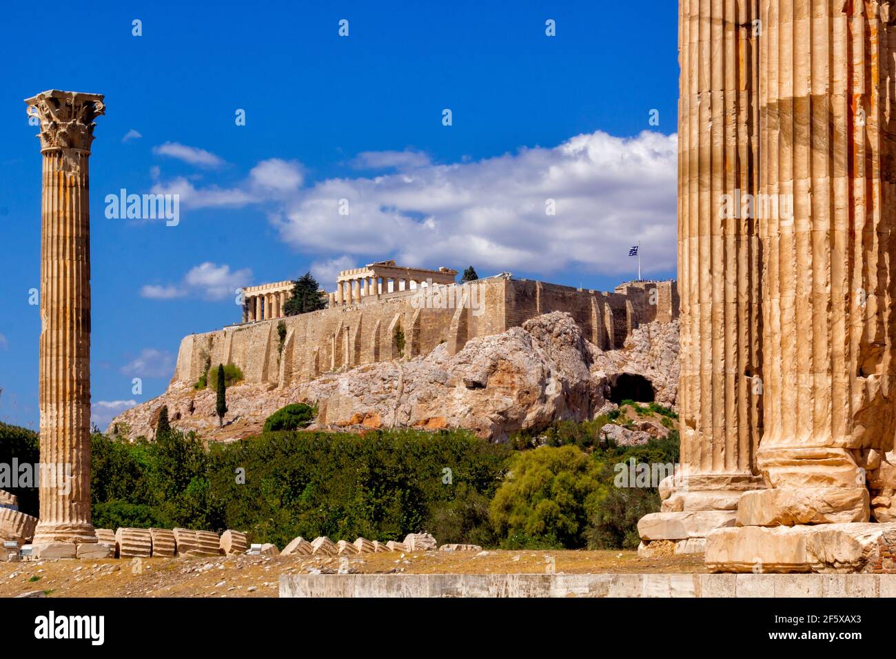 The Acropolis of Athens, an ancient citadel located on a rocky outcrop ...