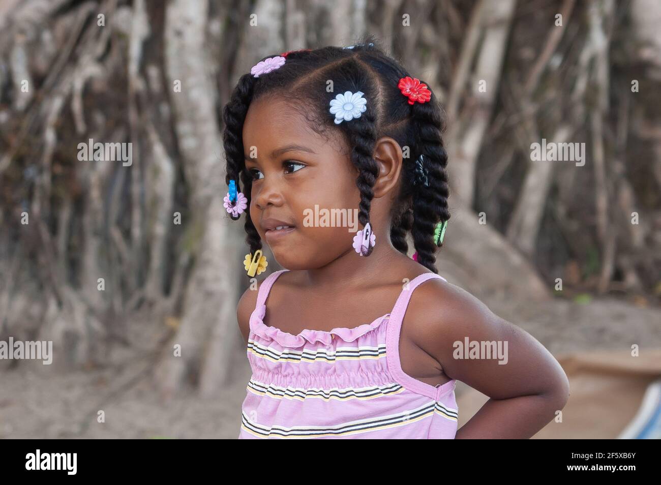 Darien Province, Panama. 07-18-2019. Portrait of an Afro-descendent ...