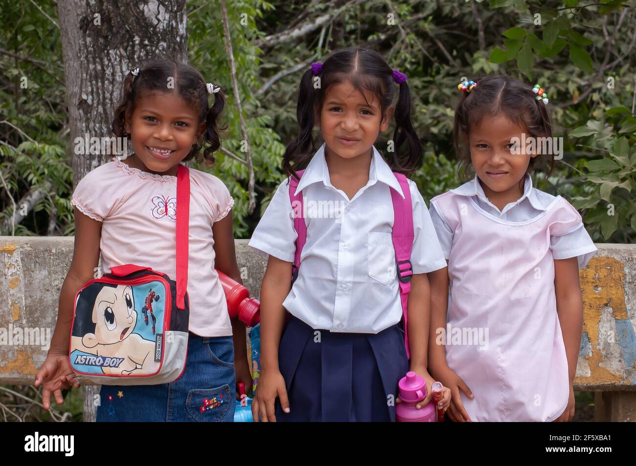 Darien Province, Panama. 07-18-2019. Portrait of an indigenous girls ...