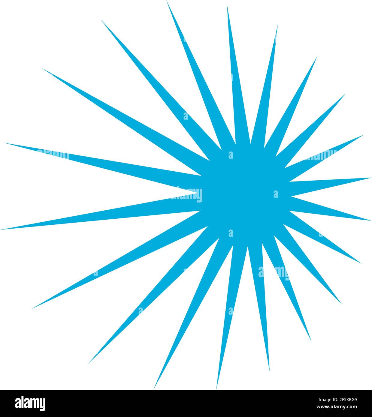 Star, starburst, sunburst icon, symbol. Radial shape, design element ...