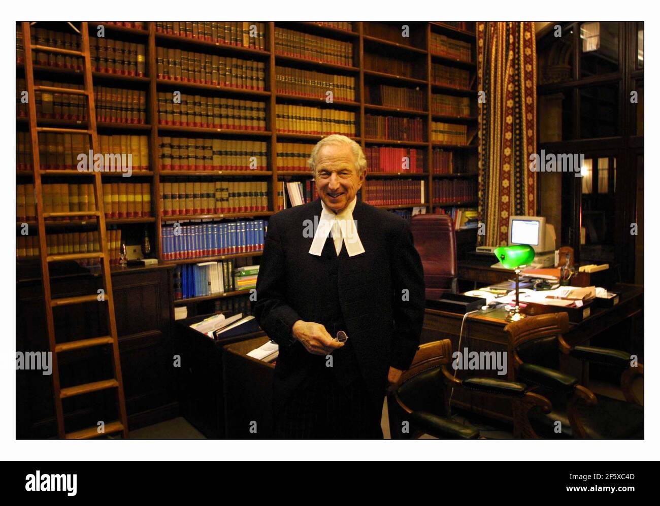 Lord Chief Justice Woolf... in his office in the Law Courts.pic David ...