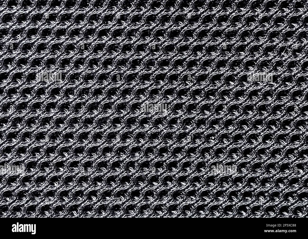 Texture of dark mesh upholstery in an office chair with abstract ...