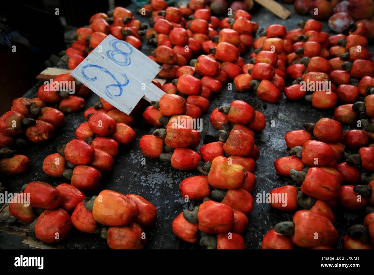 salvador, bahia, brazil december 2, 2020: cashew fruit for sale at a ...
