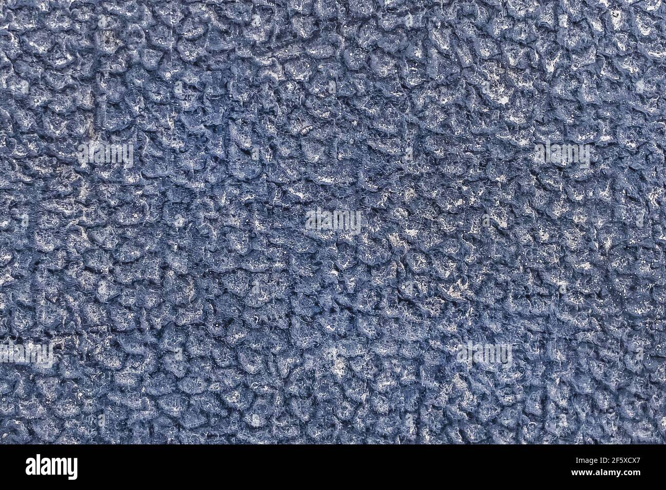 Blue rubber abstract pattern surface or tire texture background closeup ...