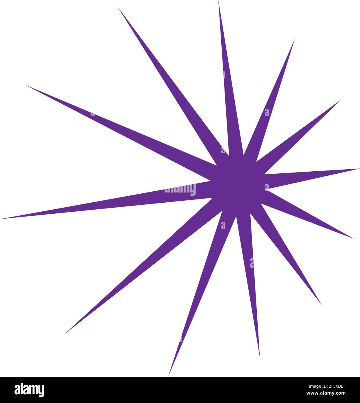 Star, starburst, sunburst icon, symbol. Radial shape, design element ...