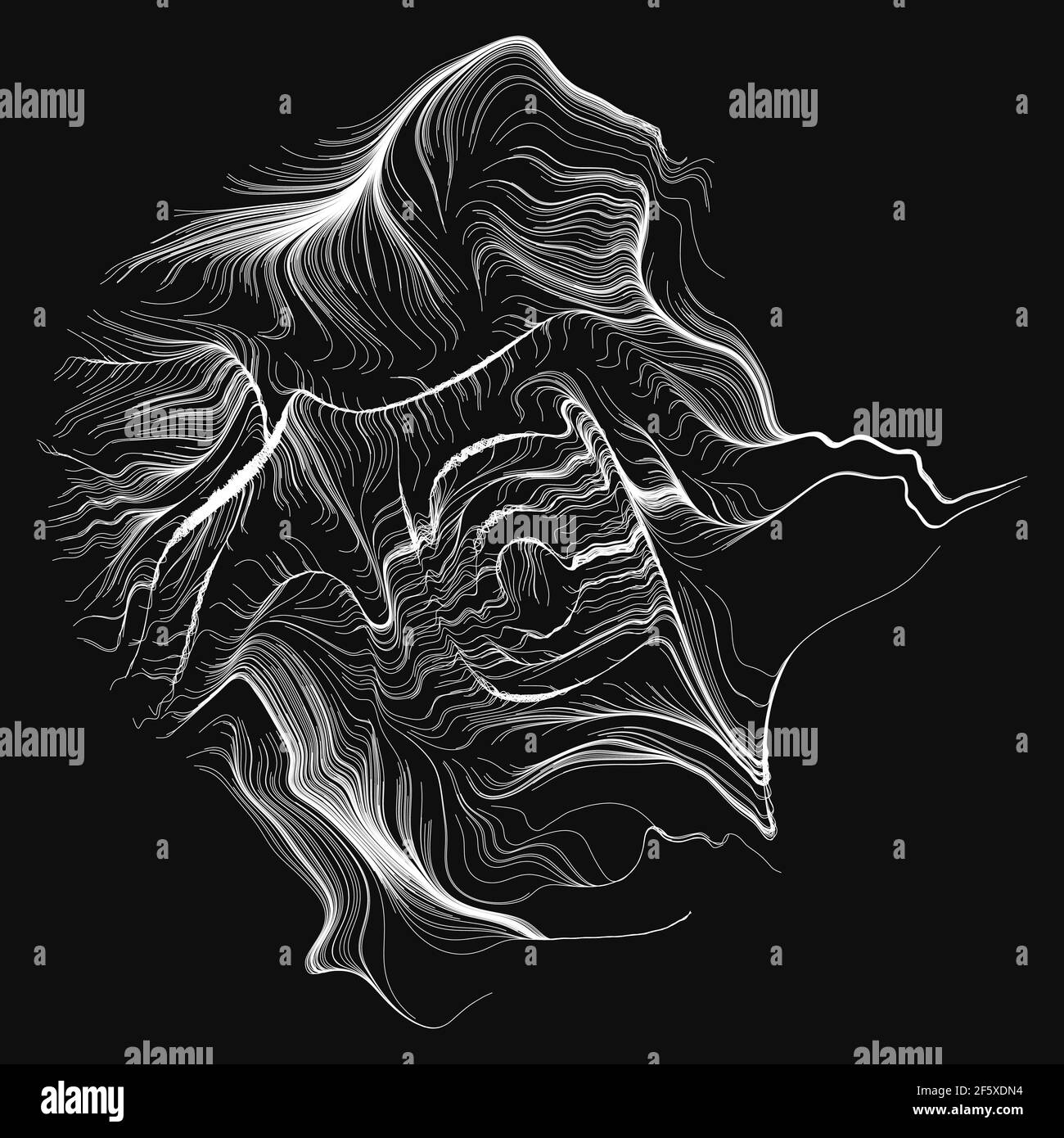 Spiral winding hair Stock Vector Images - Alamy