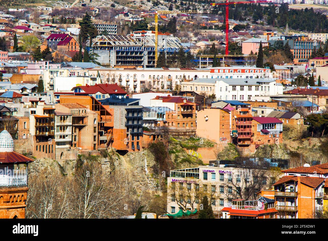 Old town and landmarks, historical buildings in Tbilisi. Tbilisi ...