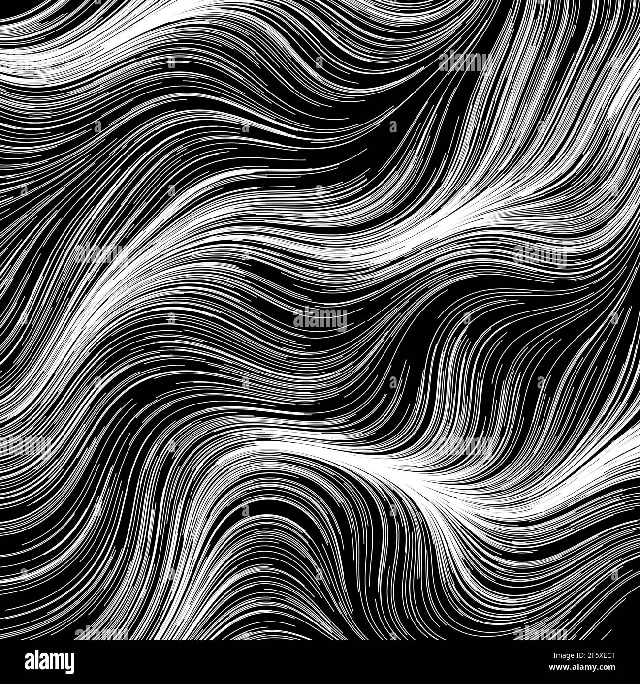 Abstract render of random wavy, curvy, writhe lines design element ...