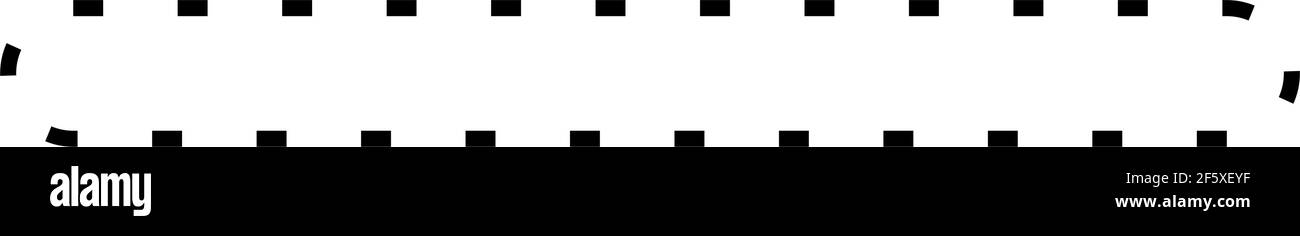 Dashed line border and frame vector element — Stock vector illustration ...